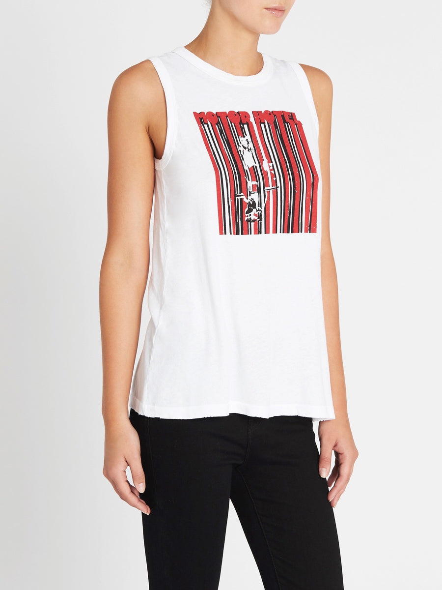 Current Elliott Easy Muscle Tank in Sugar with Destroy – Order Of Style