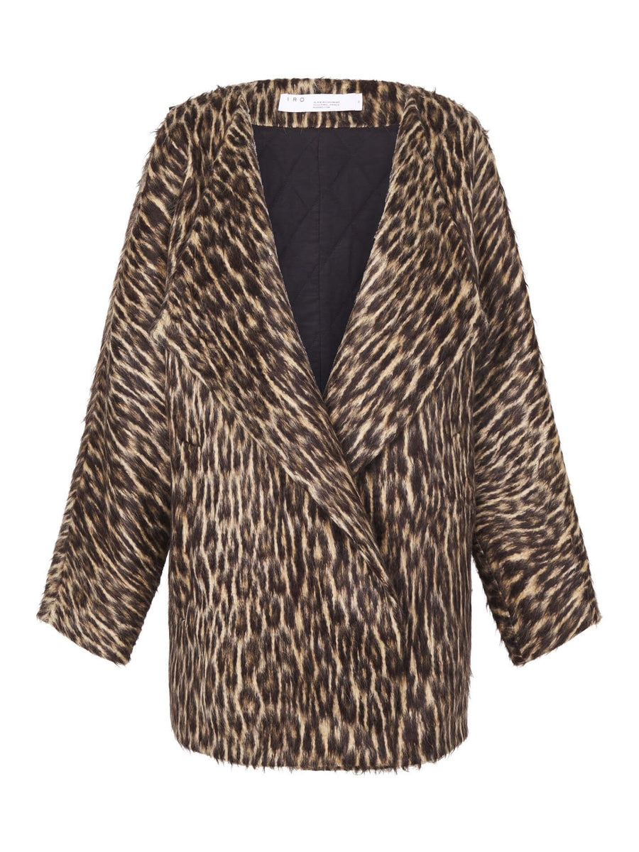 IRO Mess Wool Coat in Black Animal Print – Order Of Style