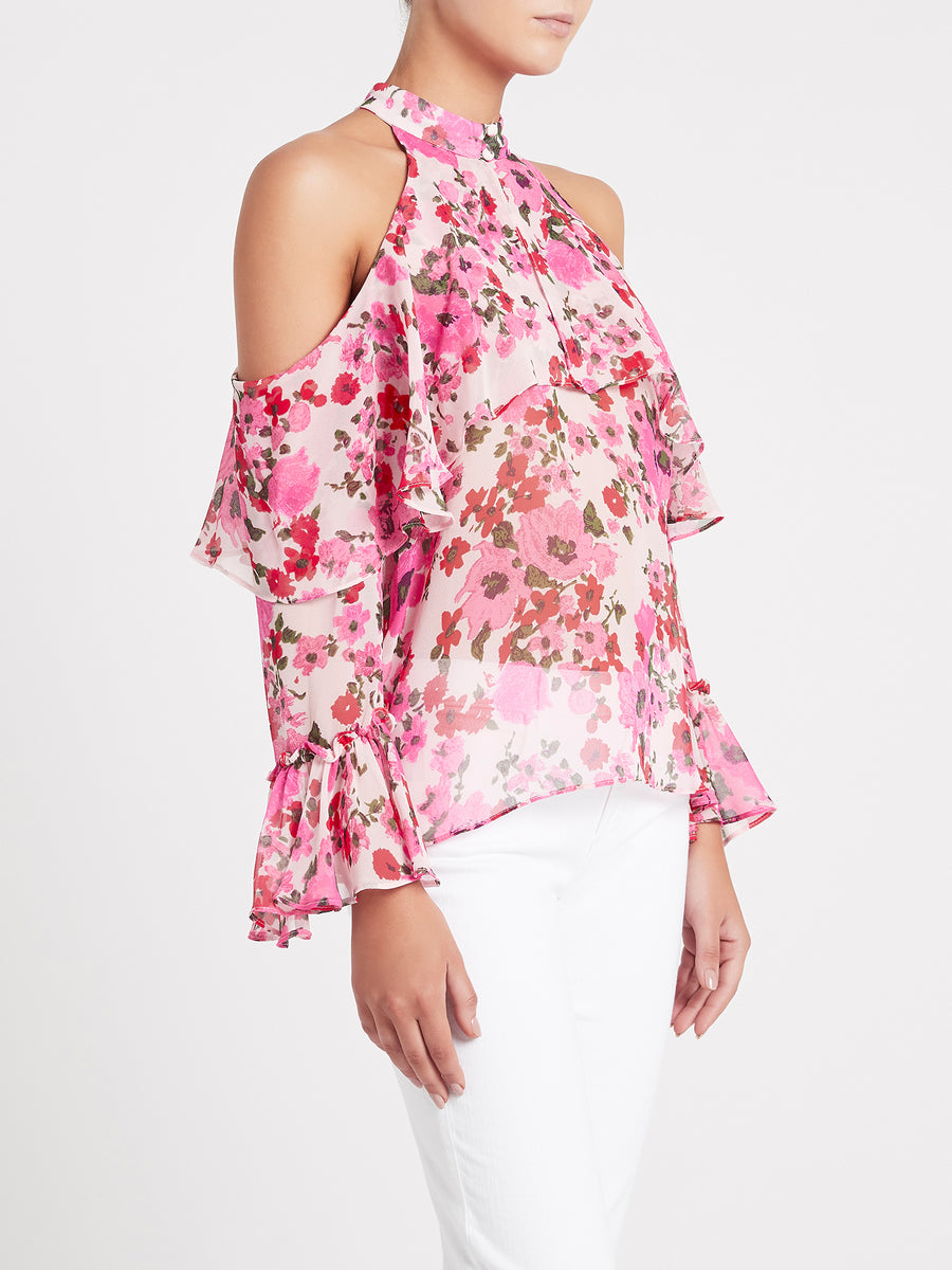 MISA Los Angeles Frieda Top in Pink / Red Floral – Order Of Style