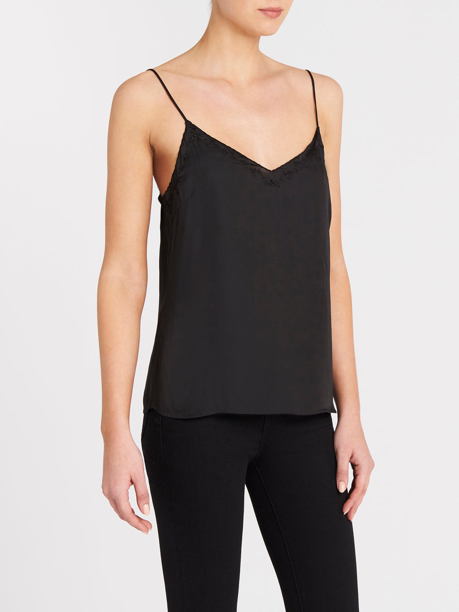 Paige Cicely Scallop Cami in Black – Order Of Style