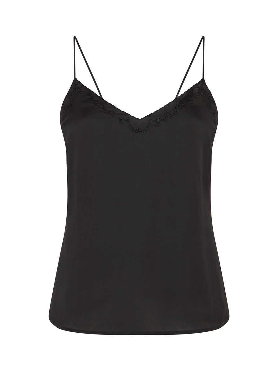 Paige Cicely Scallop Cami in Black – Order Of Style
