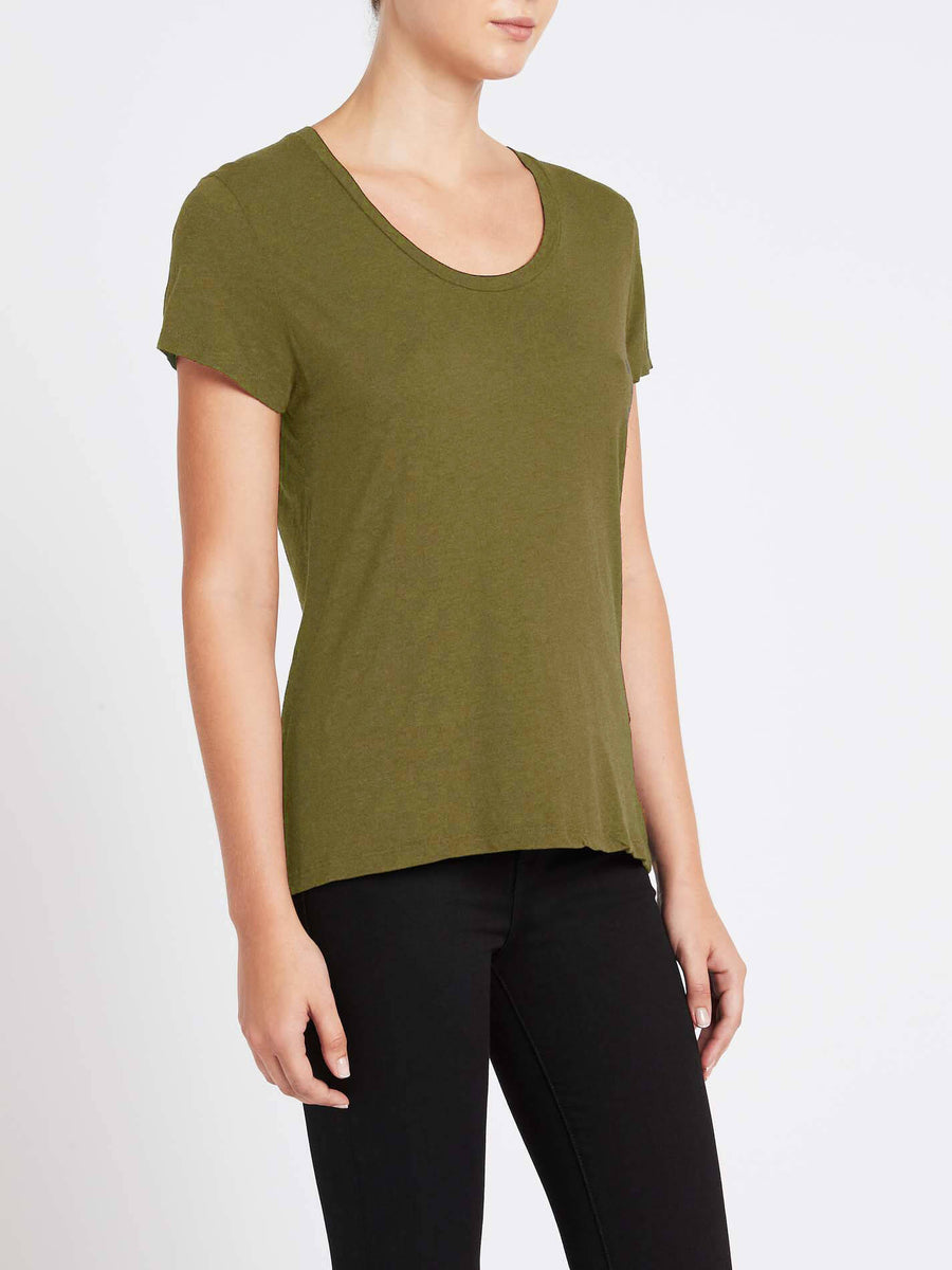 American Vintage Jacksonville Trapeze Tee in Vintage Olive Tree – Order ...