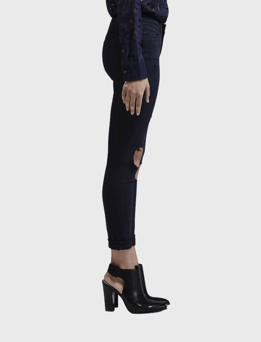 Frame Denim Le Colour Destroy Jean in Deep Blue Dive – Order Of Style