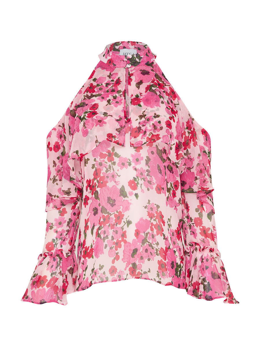 MISA Los Angeles Frieda Top in Pink / Red Floral – Order Of Style