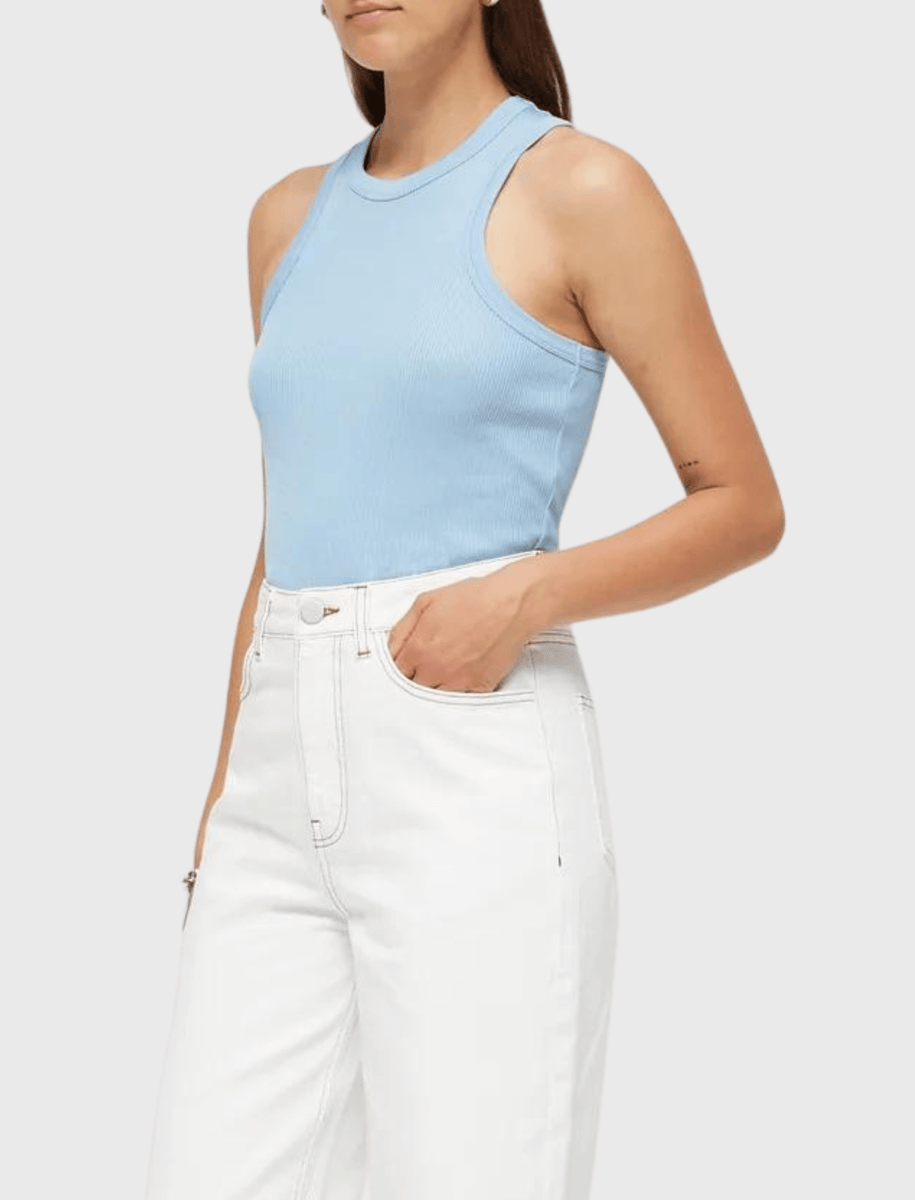 Róhe Cotton Rib Tank Top in Sky Blue – Order Of Style